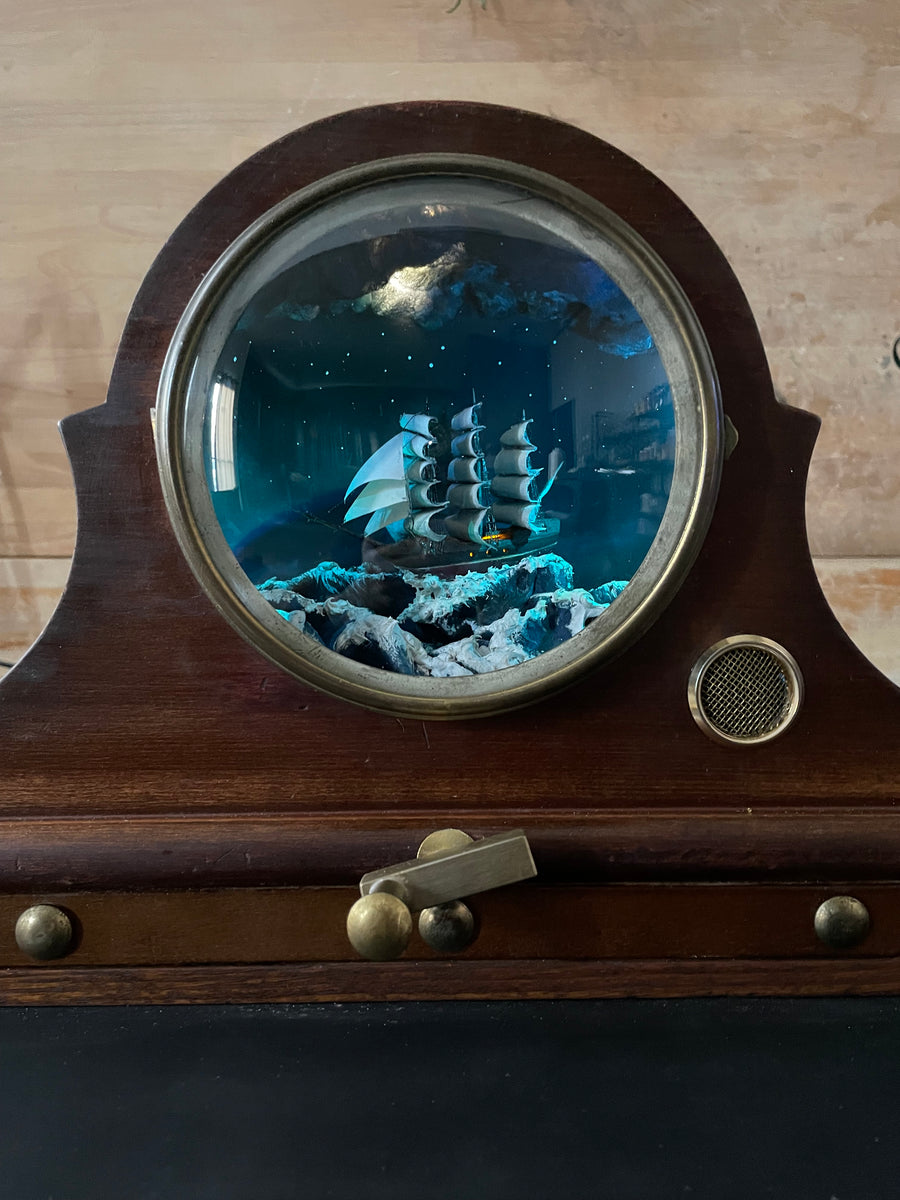Stormy Sea and Ship Automata Diorama Shadow Box with Audio Effects ...