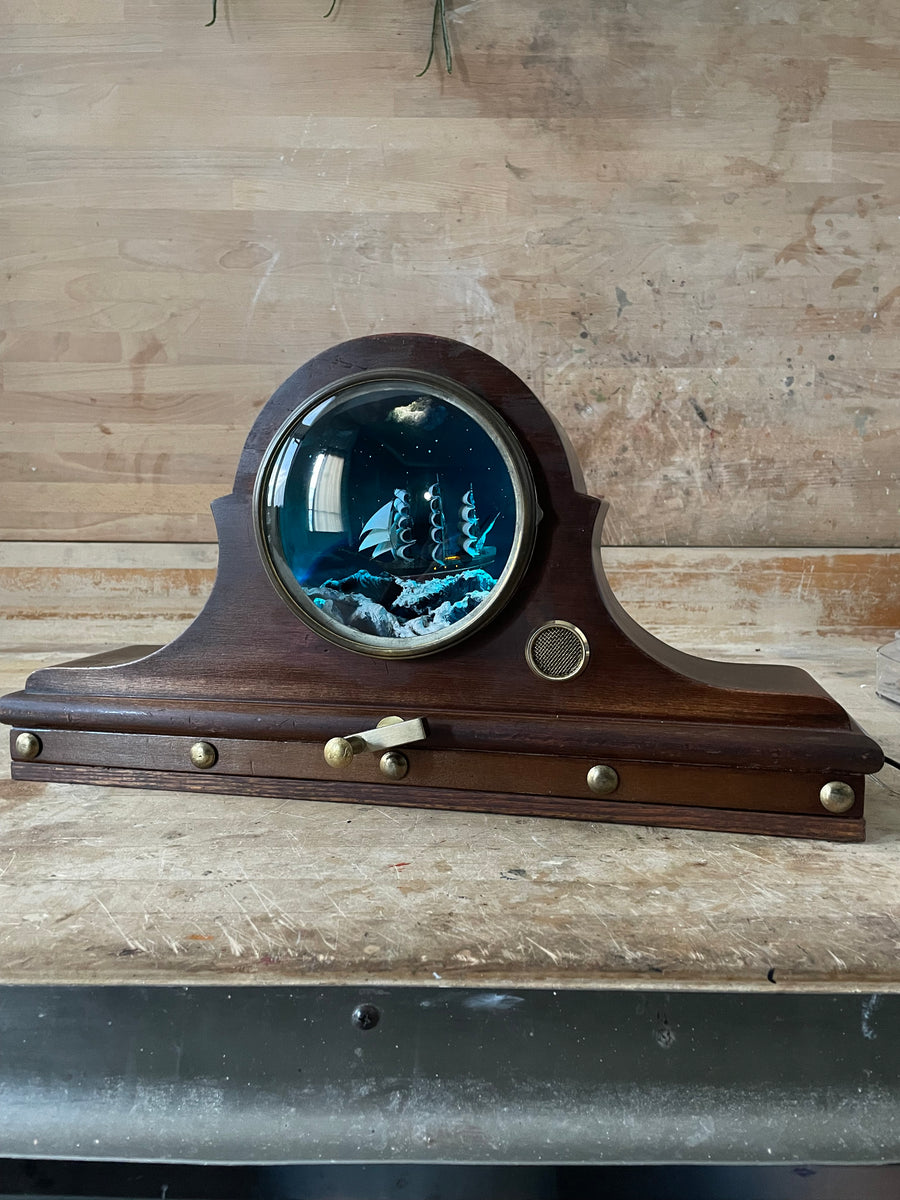 Stormy Sea and Ship Automata Diorama Shadow Box with Audio Effects ...