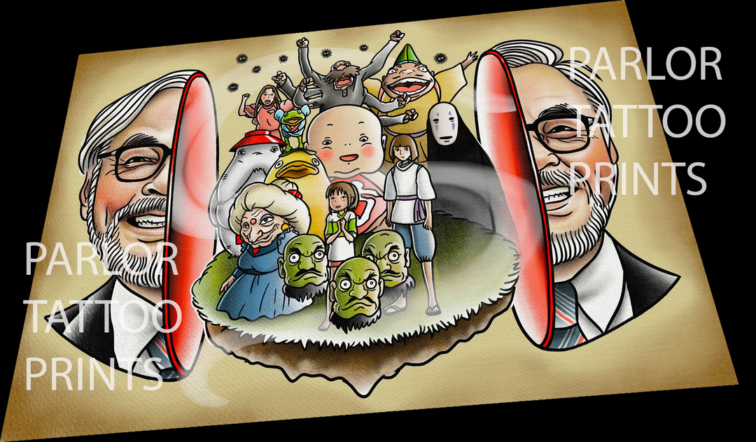 Split Head Series – Parlor Tattoo Prints